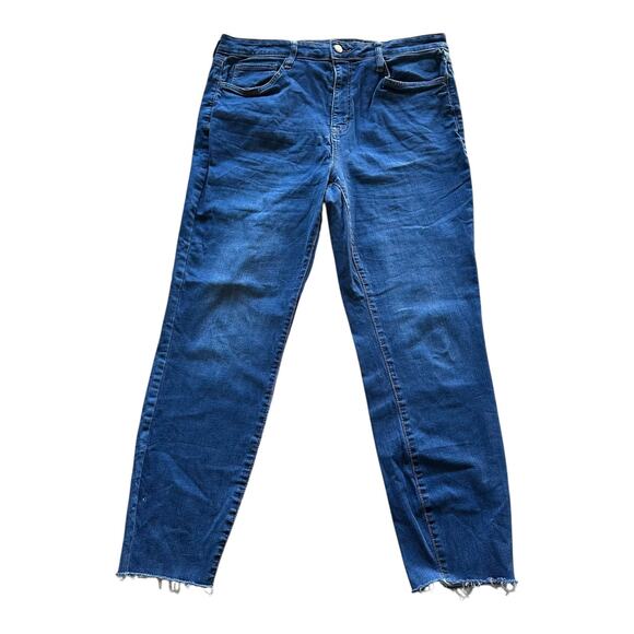EVRI | Jeans | Evri High Rise Skinny Frayed Hem Slight Crop Jeans ...